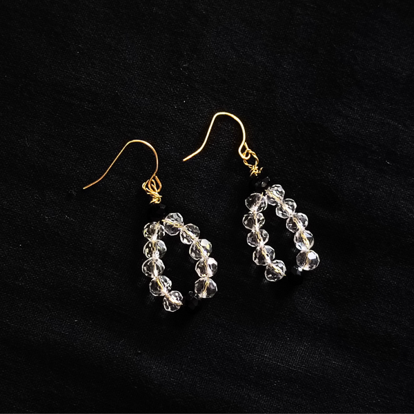 White Bead Earrings - Beadsparkels.com